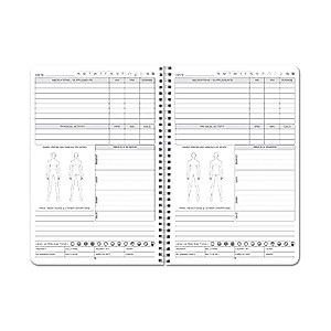 BookFactory Personal Medical Journal/My Medical History Logbook/Daily Medications Log Book/Medicine, Treatment, Doctor Visit Tracking Records - Wire-O, 100 Pages 6" x 9" (JOU-100-69CW-PP-(Medical))