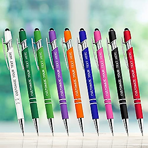 Westpearl Personalized Pen 50pack Bulk,Custom Ballpoint Pens with Engraved Business Name Message Logo, Soft Black Ink Stylus with Touch Metal Office,Gift for Anniversaries, Graduations, Birthdays