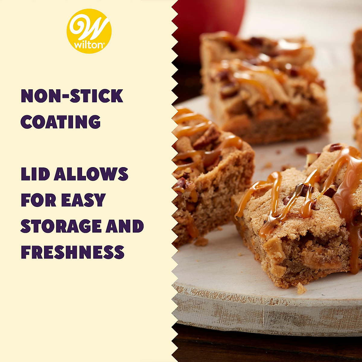 Wilton Recipe Right Non-Stick 9-Inch Square Baking Pan with Lid, Set of 2