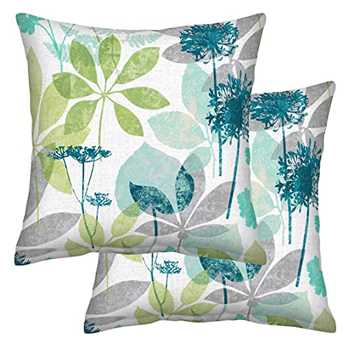 Honeycomb Indoor/Outdoor Mia Breeze Square Toss Pillow: Recycled Fiberfill, Weather Resistant, Reversible, Comfortable and Stylish Pack of 2, 17" Pillows for Patio Furniture