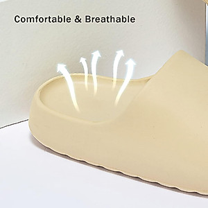 Cloud Slides for Women and Men, Platform Slides Slippers, Non-Slip Quick Drying Soft Lightweight Shower Shoes, Thick Sole Open Toe Slides Sandals for Indoor & Outdoor