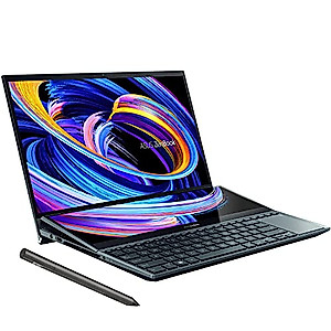 ASUS ZenBook Pro Duo 15.6" Touch 4K UHD OLED Laptop (Intel i7-12700H 14-Core 2.30GHz, 16GB LPDDR5, 1TB PCIe SSD, GeForce RTX 3060 6GB, Active Pen, Backlit KYB, WiFi 6E, Win 11 Pro) w/Dockztorm Dock