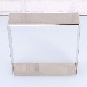 Useful Square Mousse Mold Stainless Steel Cake Ring Mousse Cutter Cake Mold Dessert Ring Pastry Mould Baking Tool (The diagonal size is 17 Inch)