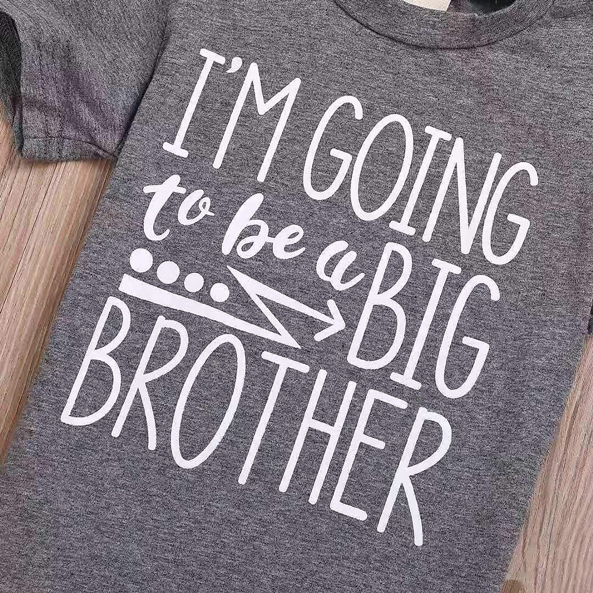 Toddler Kids Baby Boy Tee I'm Going to Be A Big Brother T-Shirt Short Sleeve Tops (Gray, 2-3T)