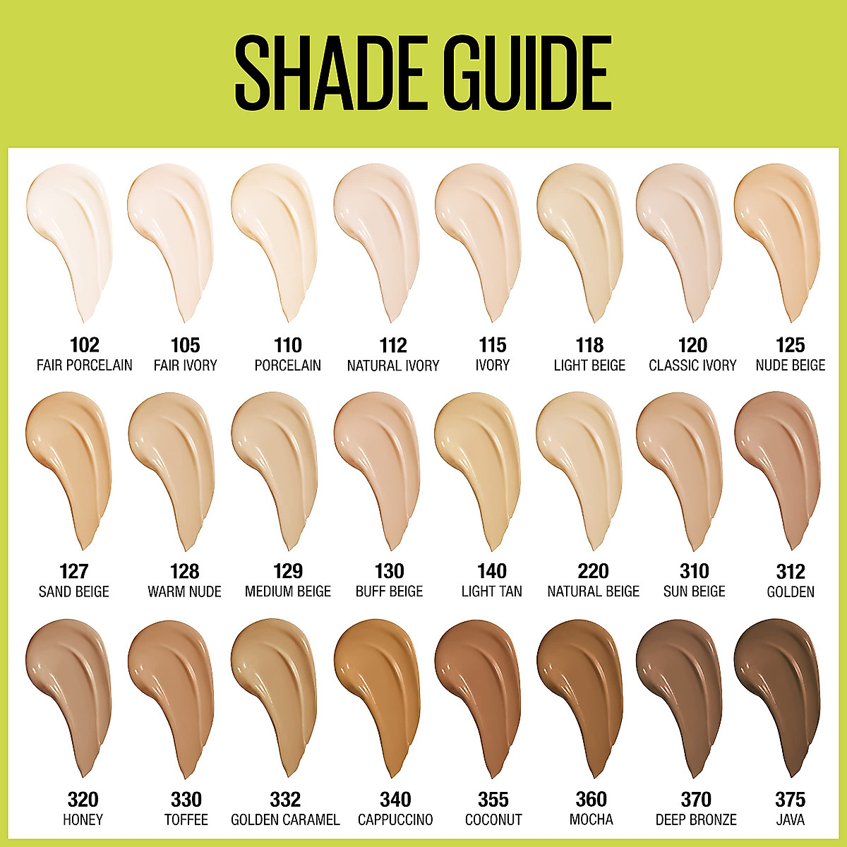 Maybelline Super Stay Full Coverage Liquid Foundation Active Wear Makeup, Up to 30Hr Wear, Transfer, Sweat & Water Resistant, Matte Finish, Ivory, 1 Count