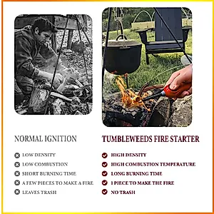 Fire Starter - Natural Pine Fire Starters for Fireplace,Campfires, Wood & Pellet Stove, BBQ, Fire Pit, Chimney - Quick Natural Firestarter（60 Pack）