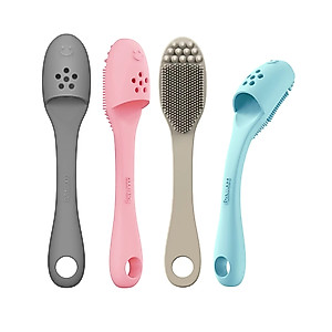 Coomazy Dog Finger Toothbrush, Dog Tooth Brushing Kit with Food Grade Silicone, Easily Clean Teeth Dirt, Suitable for Medium and Large Dogs, 4-Packs