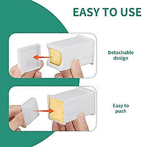 2Pack Butter Spreader Plastic Dishwasher Safe Corn Cob Butterer Holder with Built-in Cover Corn Cob Butter Holder Spreads Butter Dispenser On Pancakes, Waffles, Bagels and Toast Dispenser