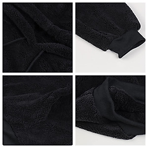 Muscularfit fall sweatshirt Men's Hoodies & Sweatshirts Casual Long Sleeve Plush and Fleece Hooded Sweater Fashion Fall Winter Pullover Coat mens sweatshirts hoodies Black M