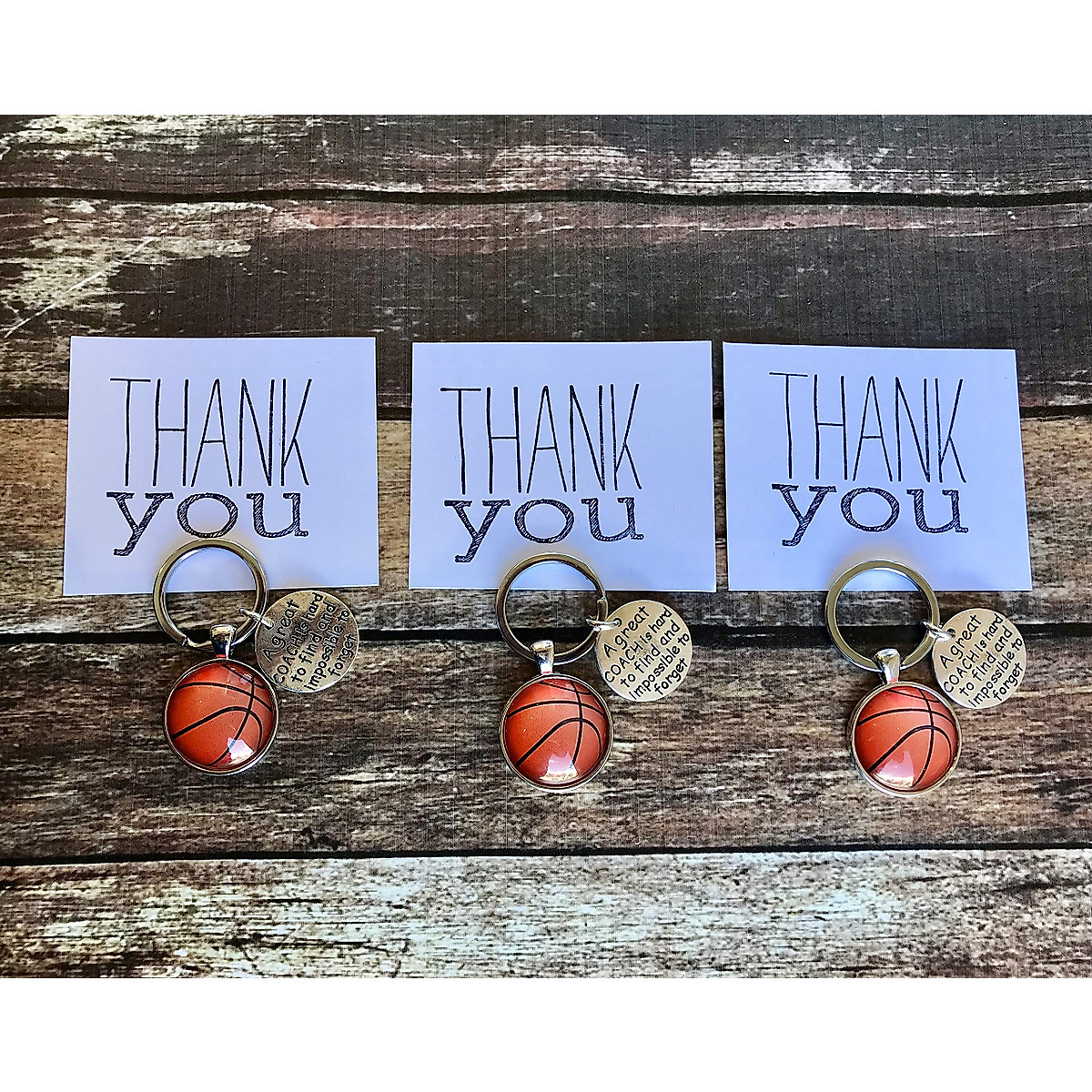 Harper Olivia PACK OF 3 Basketball Coach Appreciation KeyChain with Gift Packaging for your Coach gifts for Basketball coach multipack team gift! Great for multiple coaches for basketball player