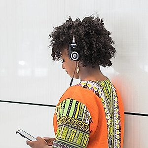 Koss Porta Pro with Microphone and Remote On-Ear Headphones, in-Line Microphone and Touch Remote Control, Collapsible Design, Wired with 3.5mm Plug, Black and Silver