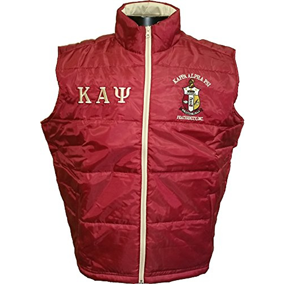 Kappa Alpha Psi Buffalo Dallas Mens Vest [Sleeveless - Crimson Red - 2XL]