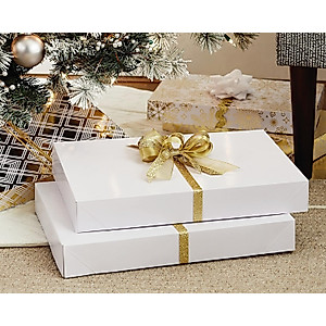 White Gift Box - 10 Pack Assortment - Great For All Occasions: Birthdays, Holidays, Graduations and Special Occasions, Assorted 2 Robe Gift Boxes, 3 Shirt Gift Boxes and 5 Lingerie Gift Boxes by ALEF