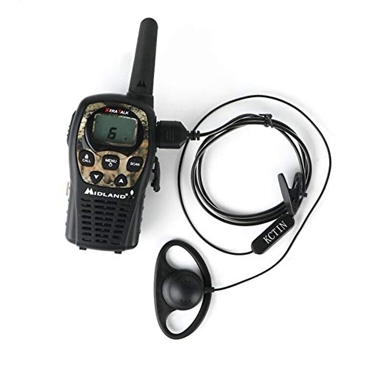 Walkie Talkie Headset D Shape for Midland with Mic Security Earpiece for GXT1000VP4 LXT500VP3 GXT1050VP4 GXT1000XB (6 Packs)