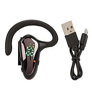 Syrisora Wireless Bluetooth Earphones Noise Reduction Ear Hook Earbuds with LED Digital Display for Business Office Sports