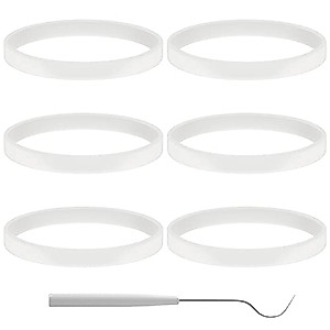 6 PCS Rubber Gaskets 10cm Sealing Gaskets White O-Ring Replacement Parts for Ninja Blender BL480 BL680 BL910 CT680