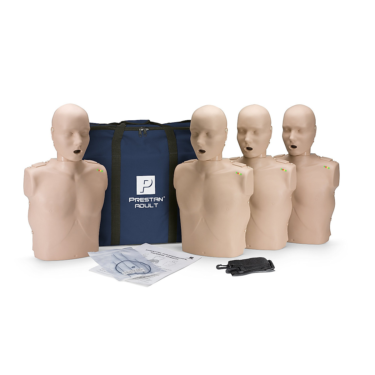 MCR Medical PRESTAN CPR Adult Manikin 4-Pack w. Feedback, Infant Manikin 4-Pack w. Feedback, AED UltraTrainers, Wheeled Carryall, & MCR Accessories