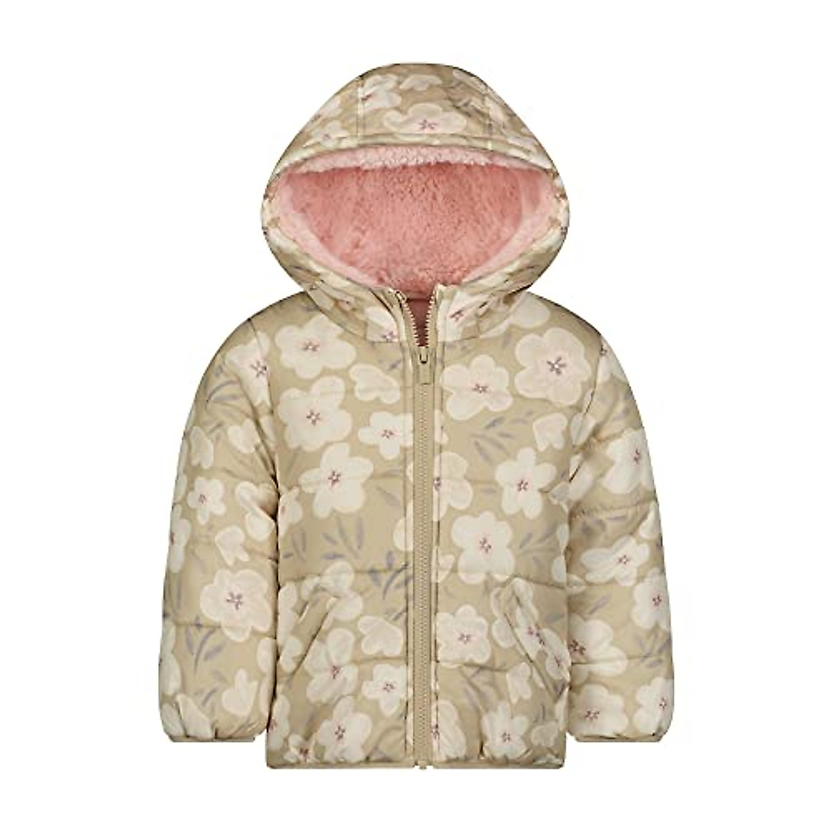 Carter's Baby Kids Winter Jacket for Girls, Khaki, 4 Years
