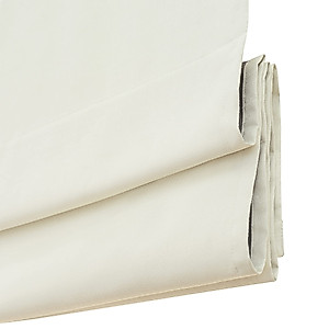 ECLIPSE Kylie Total Privacy Blackout Cordless Lined Window Roman Shade for Living Room, 35 in x 64 in, Ivory