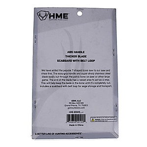 HME Hunting Compact Fixed Stainless Steel Bone Saw with Scabbard