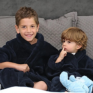 LOSORN ZPY Baby Bathrobe,Long Sleeve Hooded Bathrobe for Girls and Boys,Warm Bathrobe for Toddlers.