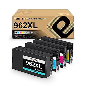 TESEN Remanufactured 962XL (Larger Capacity) Ink Cartridge Replacement for HP 962XL 962 for HP OfficeJet Pro 9015e 9018e 9028e 9010 9012 9014 9015 9016 9018 9019 9020 9025 9026 Printer (4 Combo Pack)