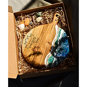 CUTTING BOARD AND CUP HOLDER SET, CHOPPING BOARD AND CUP HOLDER SET, RESIN CUTTING BOARD, CHOPPING BOARD, CUTTING BOARD, OCEAN THEME CUTTING BOARD, CUSTOMIZED CUTTING BOARD, PERSONALIZED CUTTING BOARD