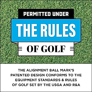 Alignment Ball Mark - Aligning Golf Ball Marker - Rotates for Aiming - Improves Accuracy