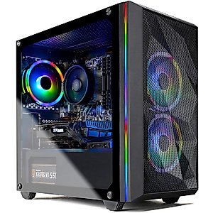 Skytech Chronos Mini Gaming PC Desktop - Intel Core-i7 9700KF 3.6GHz, RTX 2060 6GB, 16GB DDR4 3000, 1TB SSD, AC WiFi, Win 10 Home, Black
