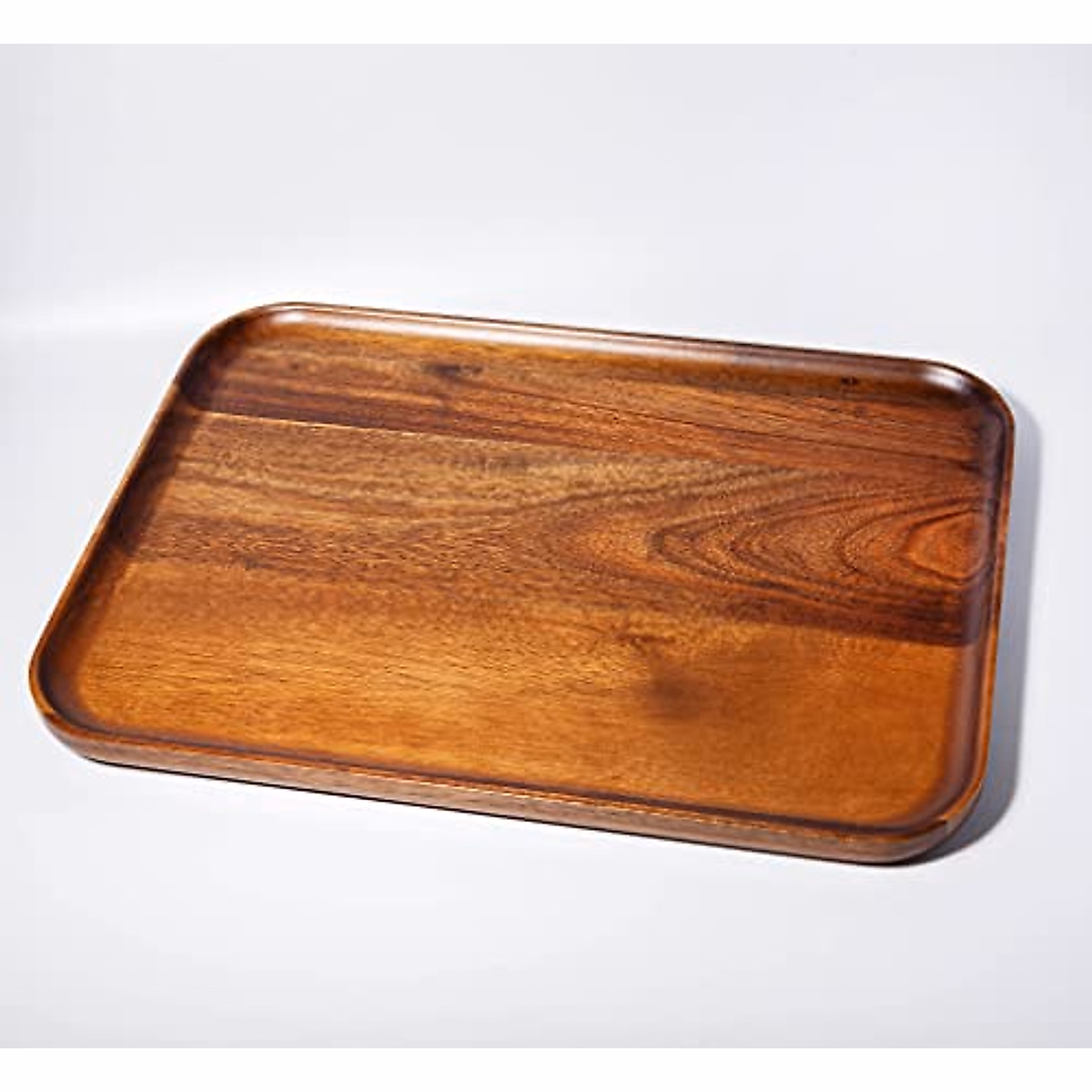 Acacia Wooden Tray Serving Natural Acacia Wood Tray, Wooden Cheese Plate, for Serving, Multipurpose Tray (Big Size)