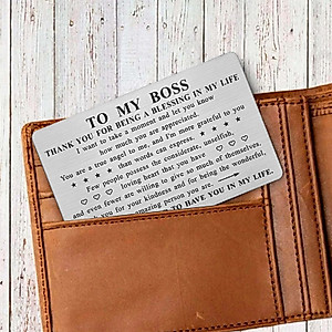 ABNTY Boss Day Gifts - Boss Appreciation Wallet Card Insert - Christmas Gifts for Boss