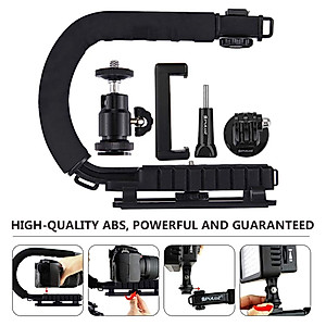Hemobllo U-Shaped Portable C-Frame Set Camera Equipment U Shape Camera Mount Handle Grip Video Action Stabilizing Vlogging Video Stabilizer Gimbal Camera Mount Cell Phone Metal Low Frame