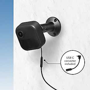 Wasserstein Weatherproof Power Cables Compatible with Blink Outdoor (3rd Gen), Blink Outdoor 4 (4th Gen) Cameras, Blink XT2 Outdoor and Indoor Cameras (2-Pack, Black) - Camera NOT Included