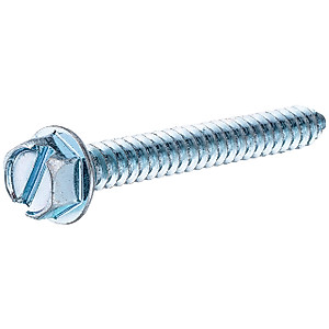The Hillman Group, zinc 70325 12 x 2-Inch Hex Washer Head Slotted Sheet Metal Screw, 100-Pack, 2 inches
