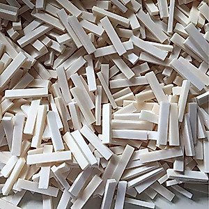 Vencetmat 6Pcs Unbleached Blank & Uncut Guitar Nut Pure Bone for Electric & Acoustic & Classical & Cigar Guitar, Mandolin, Banjo, Ukulele Part DIY