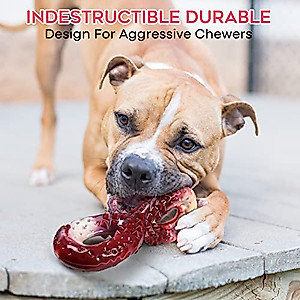 VANFINE Dog Bones for Aggressive chewers Dog Toys for Large Dogs 8-Shaped Rolling Design Bone Interactive Tough Dog chew Toys for Aggressive chewers Large Breed Indestructible Small Medium Dogs Nylon