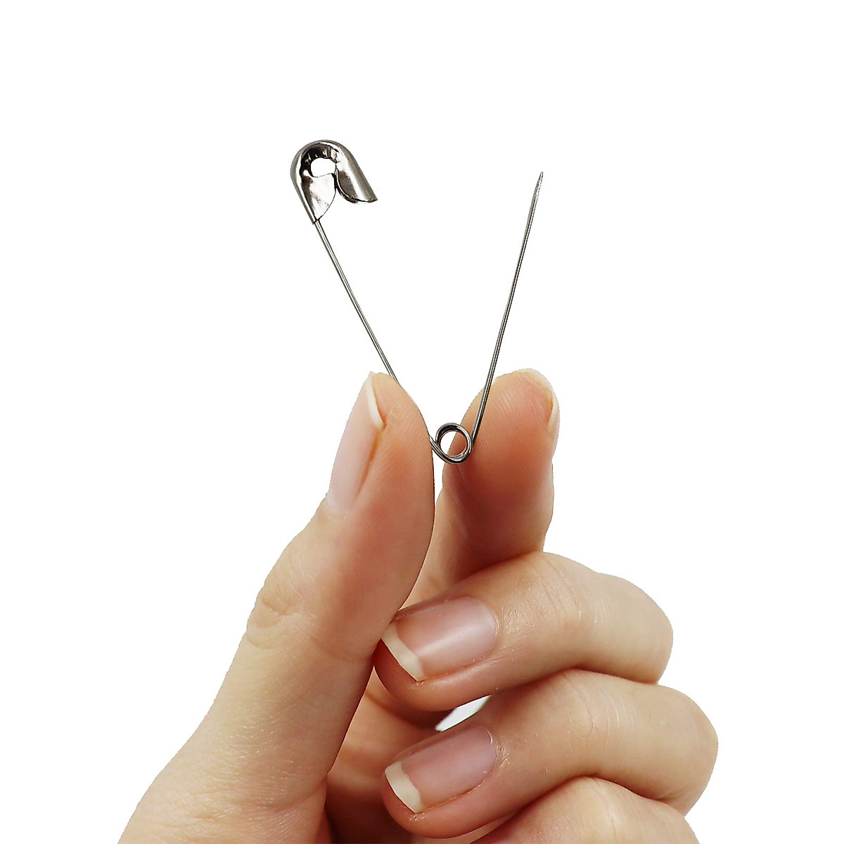 540PCS Safety Pins, EUUPS 4 Sizes Safety Pins Assorted, Durable & Large Strong Safety Pins Bulk for Art Craft Sewing Jewelry Making Home Office Use with Storage Box, Gold Silver Black