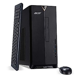 Acer Aspire TC-391-UR12 Desktop, AMD Ryzen 5 4600G Hexa-Core Processor, AMD Radeon Graphics, 12GB DDR4, 512GB NVMe M.2 SSD, 8X DVD, Wi-Fi 5, Windows 10 Home