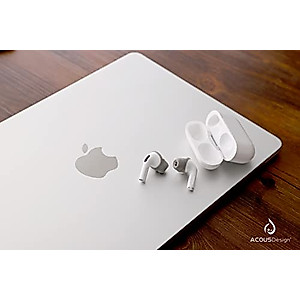 ACOUS Design Purest Pro Silicone Earbuds Covers Anti-Slip Sport Replacement Ear Tips Enhance Sound Quality Compatible with Apple AirPods 3, AirPods Pro 1 & 2 for Workouts (Pure White)