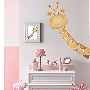 Wall Decals Cute Giraffe Room Decor TV Wall Decor Animals Lover Gift Idea Cute Animal Wall Decals for Classroom Farmhouse Store Showcase Wall Decorations