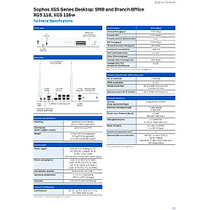Sophos XGS 116 Next-Gen Firewall - US Power Cord (XA1BTCHUS)