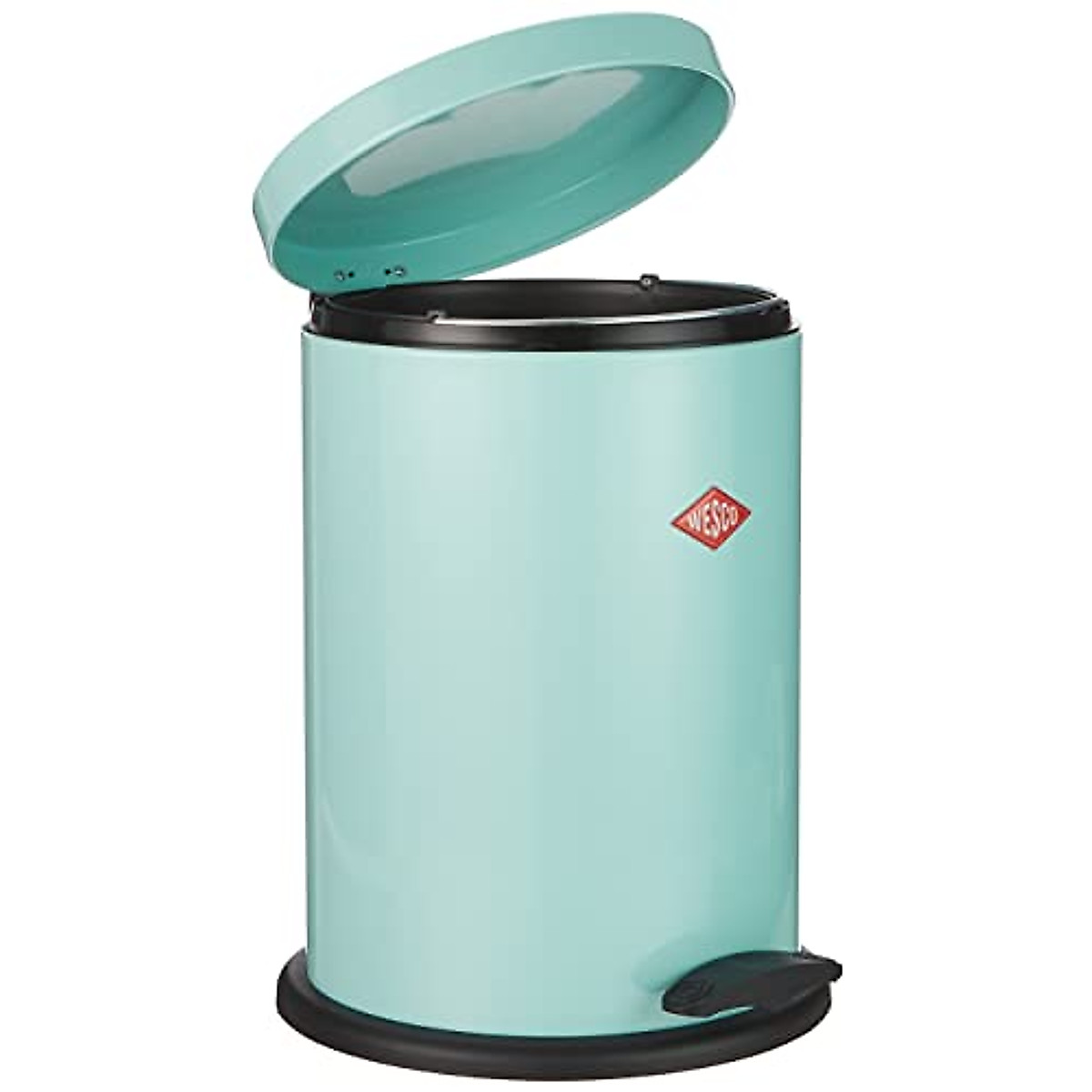 WESCO 116212-51 Pedal Trash Can, Mint, Size: Diameter 11.8 x Height 16.7 inches (30 x 42.5 cm), Pedal Bin 3.8 gal (13 L)