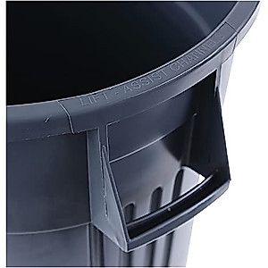 Genuine Joe GJO11581 Heavy-Duty Trash Container, 44 gal Capacity, 24" Height x 31.5" Width x 24" Depth, Gray