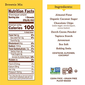 Simple Mills Almond Flour Baking Mix, Chocolate Brownie Mix - Gluten Free, Plant Based, 12.9 Ounce (Pack of 1)
