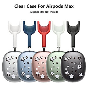 AIIEKZ Case Cover for AirPods Max, Painted Soft TPU Anti-Scratch Protective Ear Cups Case for Apple Airpods Max Headphones (Stars)