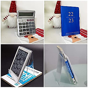 Jsdoin 6 Pack Display Stand with Ledge, Clear Acrylic Book Stand Picture Holder Tablet Holder for Displaying Pictures, Books, Music Sheets, Notebooks, Artworks, Cds etc (Large)