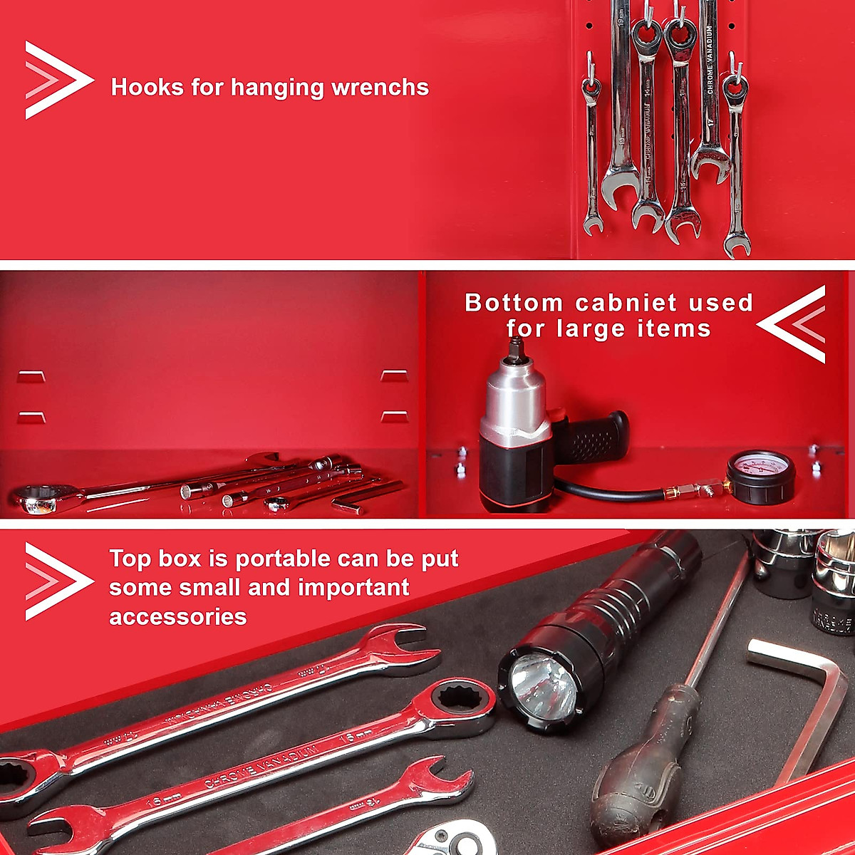 Torin APTB134R Tool Box, Red, Large