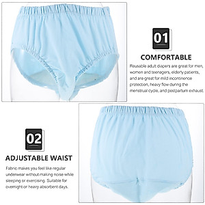 Cabilock Elderly Anti-Urine Old Man Costume for Adults Plus Size Lingerie for Women Costumes for Men Incontinence Elderly Diaper Elderly Underpants Multipurpose Nappy Cotton