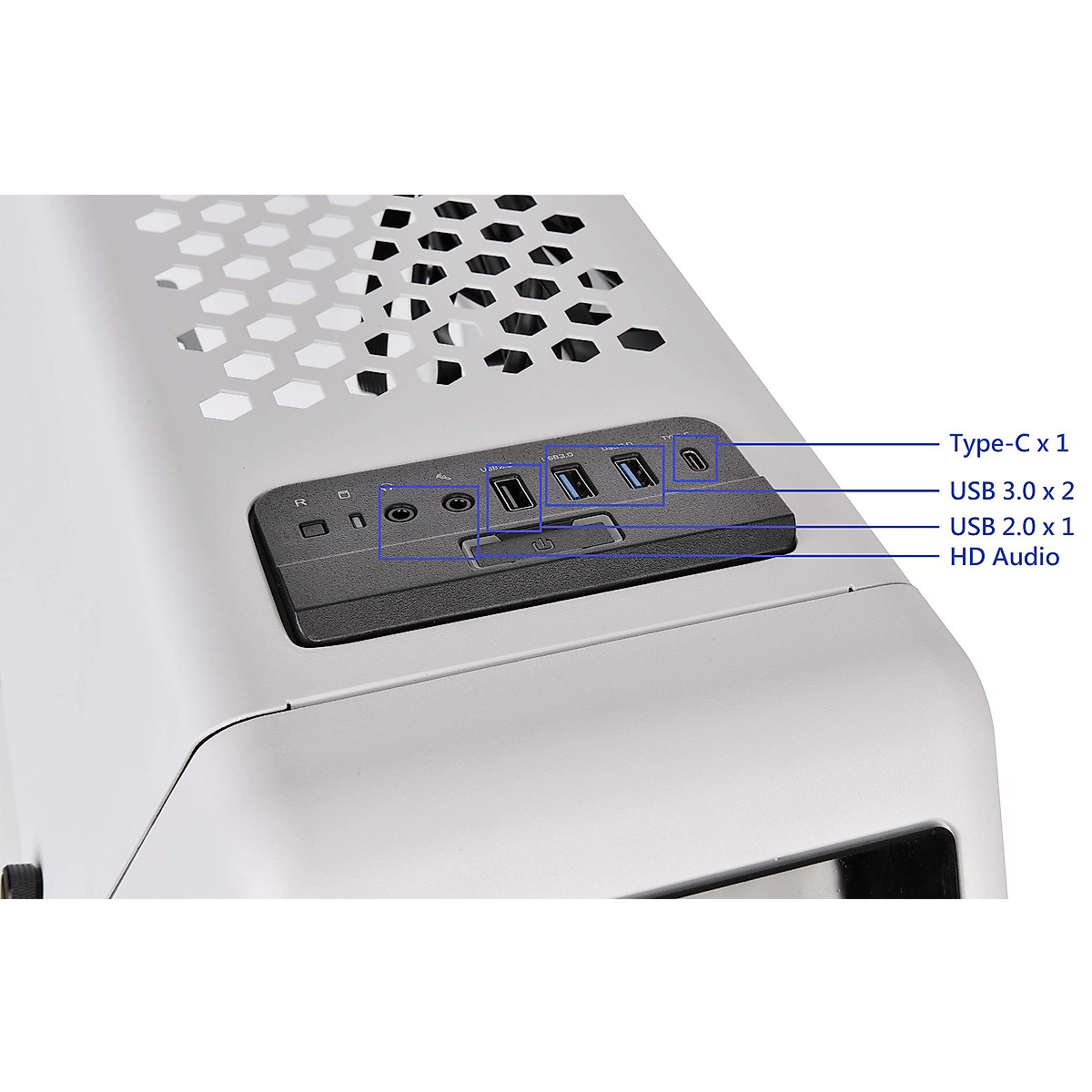 Thermaltake AH T600 Snow Helicopter Styled Open Frame Tempered Glass Swing Door E-ATX Full Tower Case CA-1Q4-00M6WN-00