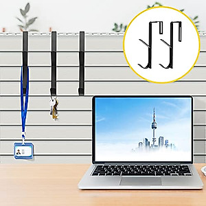 Wehhbtye Adjustable Double Coat Hooks,Thick Cubicle Wall Coat Hook,Metal Over The Panel Double Hook Adjusted to Fit 1.35 to 3.5 Inch Thickness Panels for Wall Panel (2pcs)